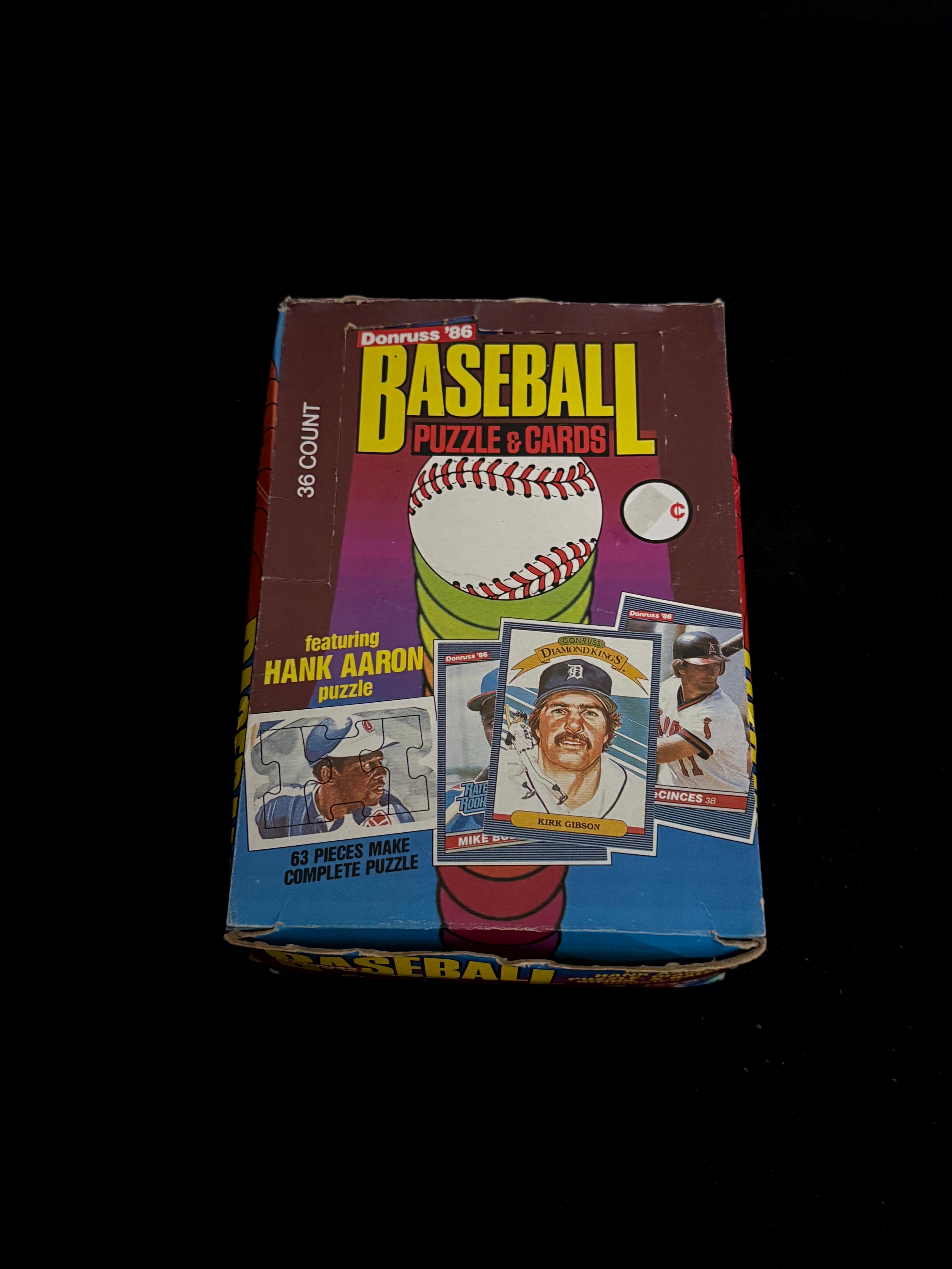 1986 Donruss Baseball Wax Box – 36 Pack Box (Unopened) – New England ...